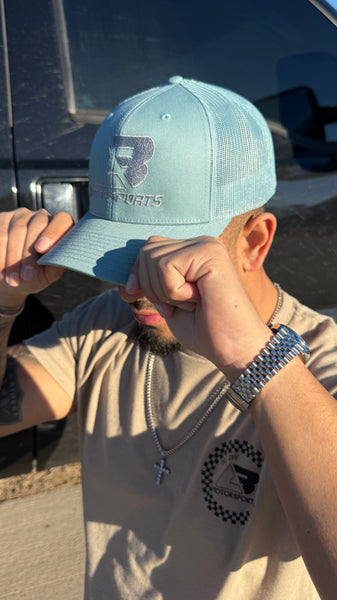 Ice Blue & Silver LB Hat – LB Motorsports Brand